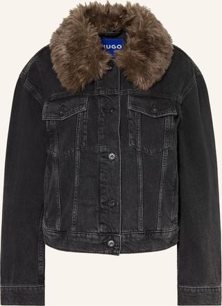 HUGO BOSS Hugo Jeansjacke Glamis Mit Abnehmbarem Kunstfell schwarz