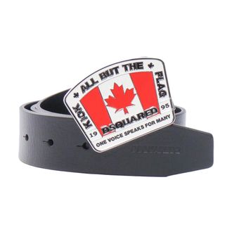 Dsquared2 Homme, Accessoires, Noir, Taille: XL Plaque Buckle Belt