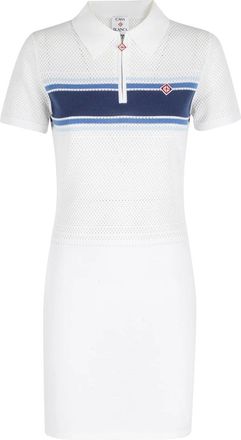 Casablanca Femme, Robes, Blanc, Taille: 36 FR Mesh Stripe Jacquard Dress