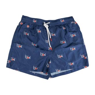 Kiton Badeshorts Regular Fantasy - - Swimwear - Herren - Blau - S