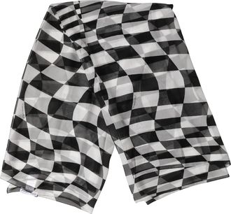 Dolce & Gabbana Checkered Silk Scarf - Black