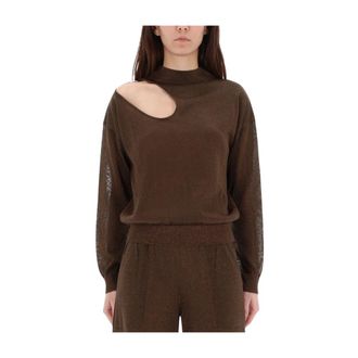 Circus Hotel Round-Neck Strickwaren - - Knitwear - Damen - Braun - XS
