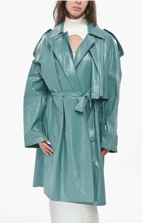 Bottega Veneta Trench Slim-Fit SHINY Leather size 40