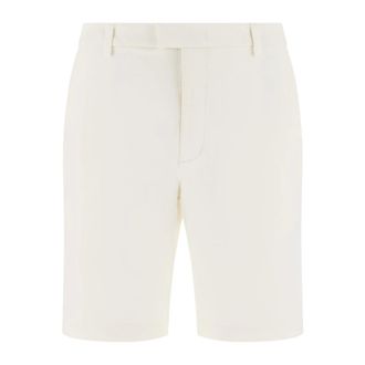 Boggi Milano Homme, Shorts, Blanc, Taille: W34 B Tech Bermuda Shorts en Nylon Seersucker Stretch
