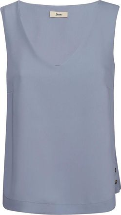 Herno Femme, Tops, Bleu, Taille: 36 FR Scollo V Spalla Larga