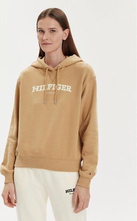 Tommy Hilfiger Sweatshirt Monotype Flock WW0WW41236 Beige Relaxed Fit