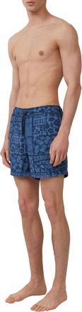 s.Oliver Badeshorts mit All-Over-Print und Eingrifftaschen