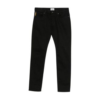 Emporio Armani Slim Fit Five-Pocket Denim Jeans mit Metall-Logo - - Jeans - Herren - Schwarzk - W30