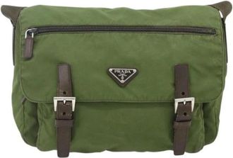 Prada Pre-owned Sac bandouli&egrave;re en nylon - Femme - Pre-owned - Vert - Taille: ONE Size