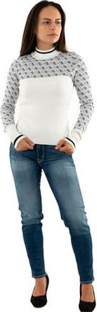 Guess Sweat Jeans Mock Neck Aubrey f0yu 4g Cream and Blue S