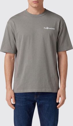 Polo Ralph Lauren T-shirt &agrave; col rond en coton avec logo contrastant