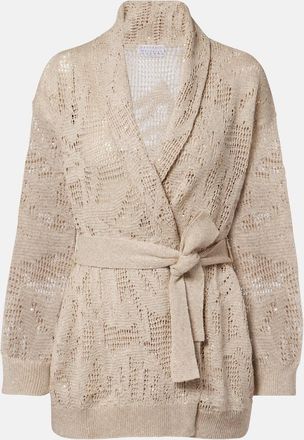 Brunello Cucinelli Wickel-Cardigan aus Leinen und Baumwolle