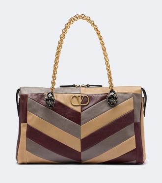 Valentino Garavani Schultertasche Panthea VLogo Medium aus Leder