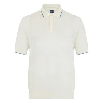 Fedeli Homme, Pulls, Blanc, Taille: L Pull Polo Classique &agrave; Manches Courtes