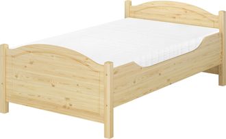 Erst-Holz Seniorenbett extra hoch 120x200 Massivholz Einzelbett mit Matratze und Rost 60.40-12 M