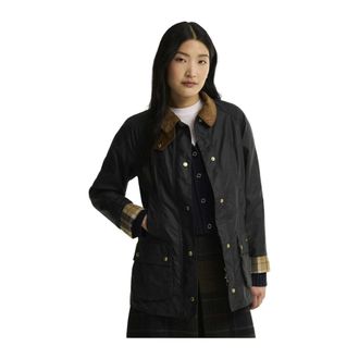 Barbour Femme, Vestes, Bleu, Taille: 38 FR Icons Beadnell Wax Jacket