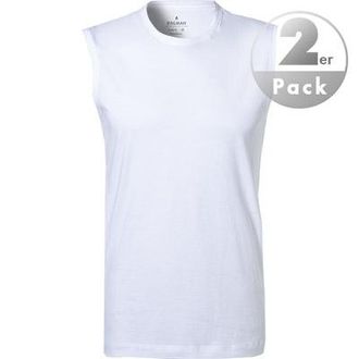 Ragman Herren Tanktops wei&szlig; Baumwolle
