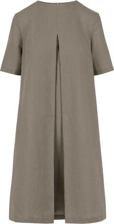 Bomboogie Femme, Robes, Beige, Taille: 44 FR Robe &eacute;vas&eacute;e en lin