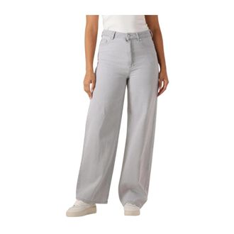 Second Female Denira Denim Wide Jeans - - Jeans - Damen - Grau - L
