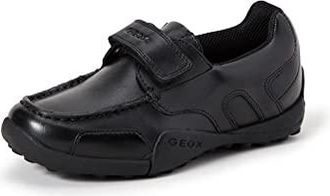 Geox Garçon J W.Snake Moc B Mocassins, Black, 39 EU