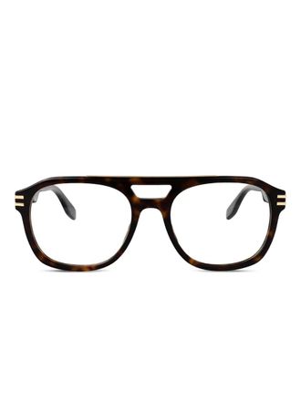Marc Jacobs lunettes de vue &agrave; monture pilote - Marron