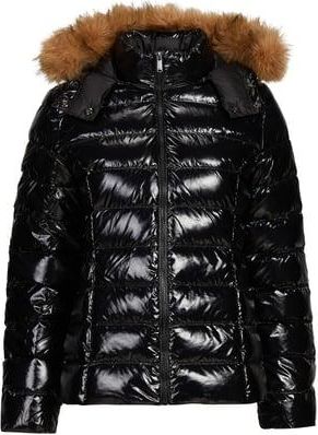 Jott Gesteppte Daunenjacke mit abnehmbarer Kapuze - Schwarz