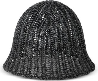 Brunello Cucinelli Femme, Accessoires, Noir, Taille: M Techno Raffia Bucket Hat