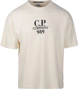 C.P. Company C.p. Company, Homme, Tops, Beige, Taille: XL Pistachio Shell T-Shirt