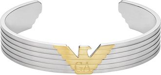 Emporio Armani Herrenarmreif offen Edelstahl Bicolor, EGS3074040