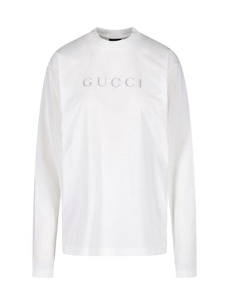 Gucci T-Shirt Aus Baumwolljersey Mit Print