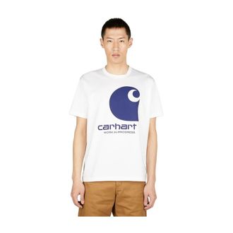 Carhartt Work in Progress Logo-Print T-Shirt - - Tops - Herren - Wei&szlig; - M