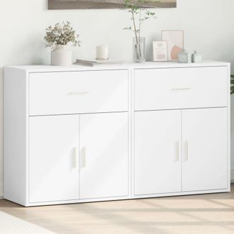 vidaXL Sideboards 2 Stk. Weiß 60x31x70 cm Holzwerkstoff - Vidaxl