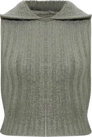Rick Owens Cashmere Kapuzenweste - - Knitwear - Damen - Grau - S