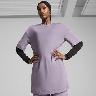 Puma T-shirt de training oversize Modest Femme, V&ecirc;tements, Violet, XS
