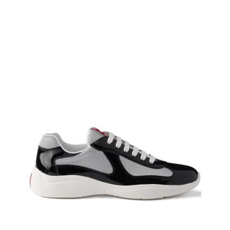 Prada Patent Leather And Technical Fabric Americas Cup Sneakers