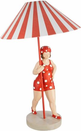 Gilde Lampe Badenixe Becky rot/weiß 60x38cm