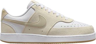 Nike Court Vision Sneaker f&uuml;r Damen, Leder (Wei&szlig;/Beige)