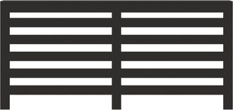 Generic Heizk&ouml;rperregal, Dekorative Horizontale Lamellen-W&auml;rmeabzugsabdeckung, Heizk&ouml;rperschutz aus Holzwerkstoff f&uuml;r Wohnzimmer und Schlafzimmer, Effiziente 