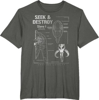 Star Wars Boba Fett Slave One Schematics T-Shirt