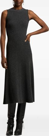 Ralph Lauren Collection Geripptes Midikleid - Grau