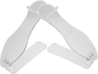 Soimiss 2 Stück Transparenter Schuhständer aus Kunststoff Verstellbar für Verschiedene Schuhgrößen Leichter Sneaker Organizer und High Heel Display für Einzel