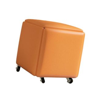 Generic Stapelbare stapelbare Ottoman-Hocker, 5-in-1-Sitzw&uuml;rfel aus PU-Leder mit Lenkrollen, for Wohnzimmer, Esszimmer, Schlafzimmer(Color 1,45x45cm)