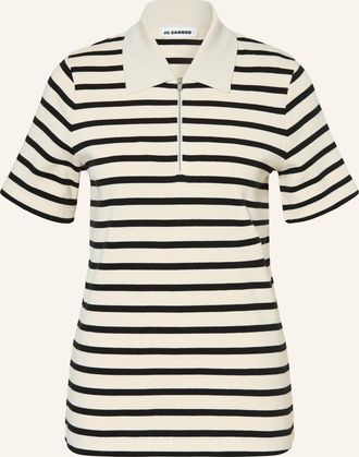 Jil Sander Strick-Poloshirt blau