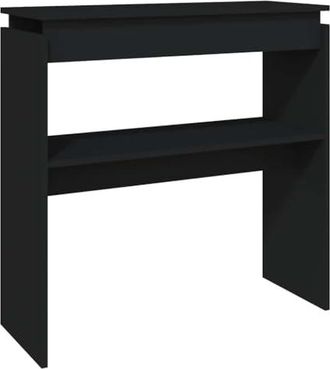 vidaXL Table Console Table de Couloir Table dEntr&eacute;e Table dAppoint Salon Salle de S&eacute;jour Maison Int&eacute;rieur Noir 80x30x80 cm Agglom&eacute;r&eacute;