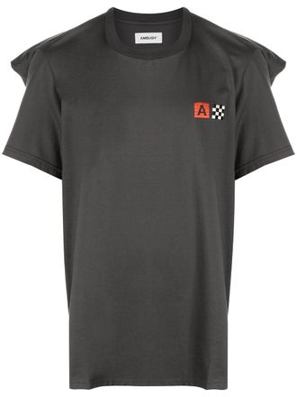 AMBUSH t-shirt à détail drapé - Gris