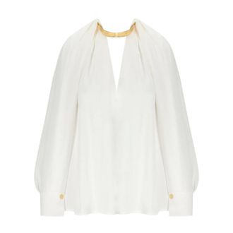 Elisabetta Franchi Damen, Blusen & Hemden, Wei&szlig;, MGr&ouml;&szlig;e