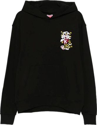 Kenzo Homme, Sweatshirts et sweats &agrave; capuche, Noir, Taille: L Wild Tiger Embroidered Sweat &agrave; capuche