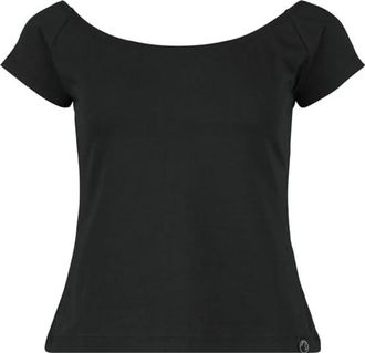 Black Premium by EMP Femme t-Shirt Noir &agrave; Encolure Bateau L