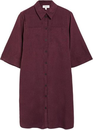 s.Oliver Minikleid Kleid Feincord-Kleid mit Eingrifftaschen und weitem Arm