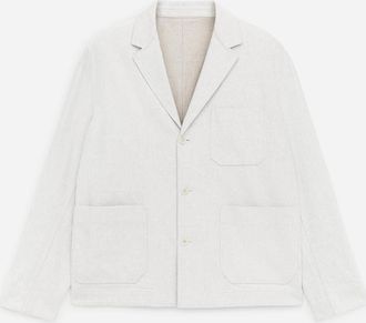 Arket L&auml;ssiger Blazer Aus Baumwolle Und Leinen -Beige